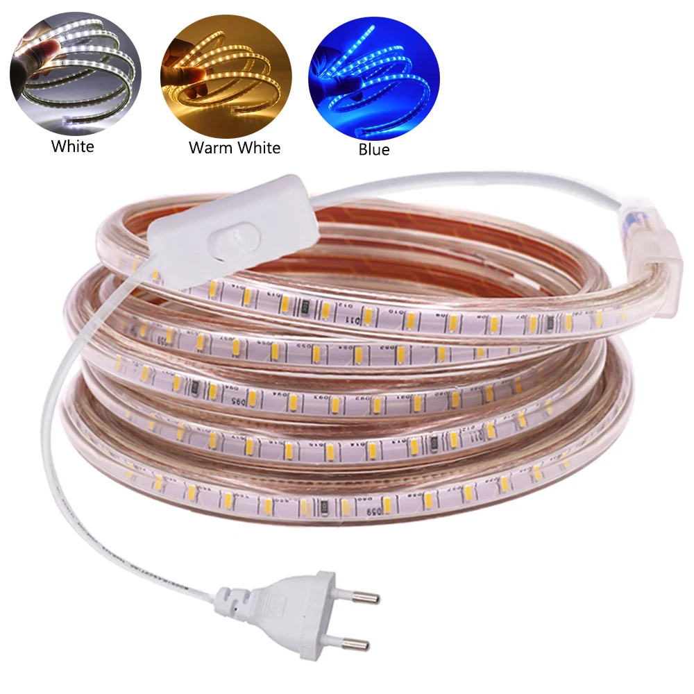 220V-LED-Strip-Lights-EU-Switch-Plug-SMD-3014-120LEDs-m-Outdoor-Lamp ...