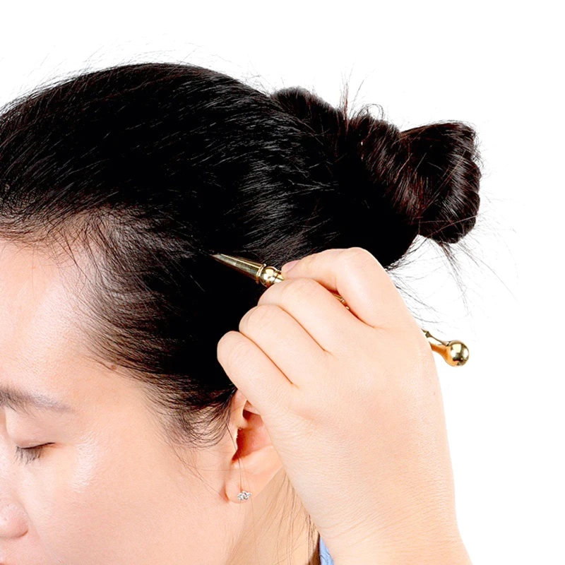 Brass Acupoint Pressing Tool Point Pointing Stick Foot Massager Tendon ...