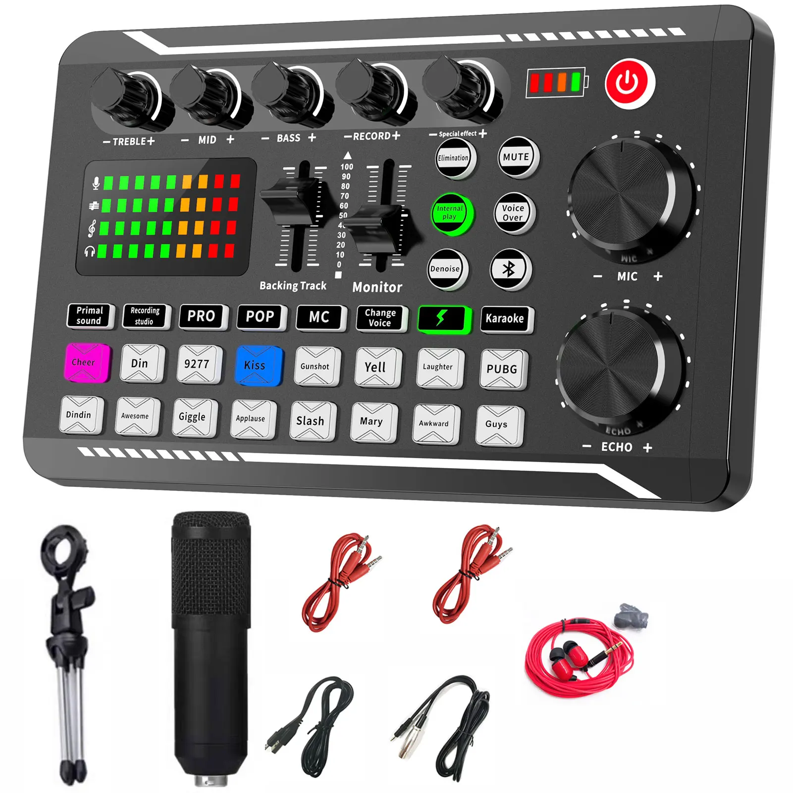 Sound-Card-Kit-para-Live-Streaming-Equipamento-Bundle-Efeitos-Board ...