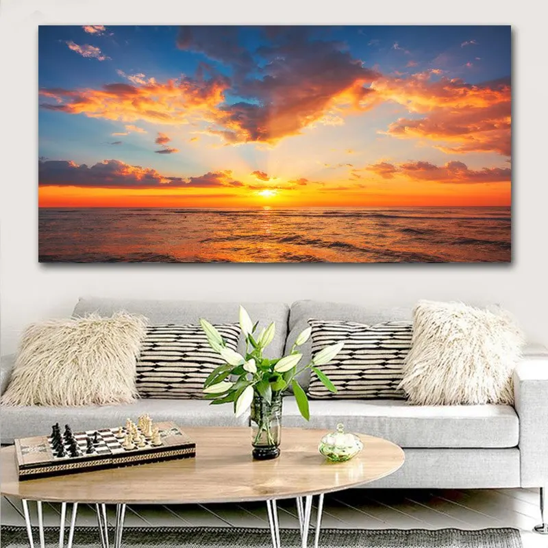 Beach Sunset Canvas Painting