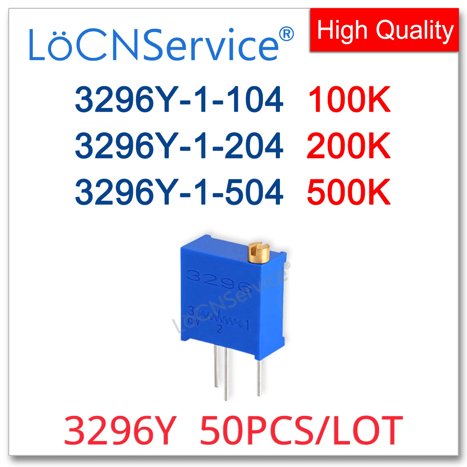 3296Y 50PCS 100K 200K 500K Trimming Potentiometer Made in China High ...