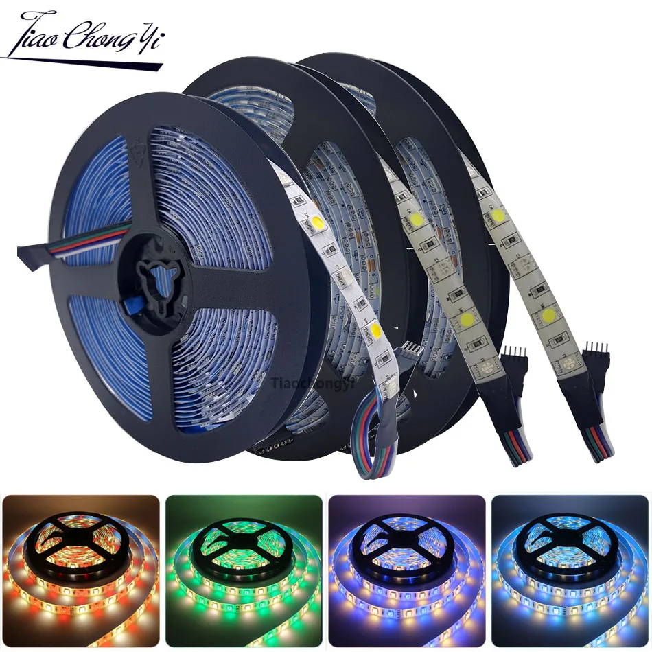 5050 RGBW LED light strip RGBWW 60LEDs/m DC12V 24V Flexible LED Tape 5m ...