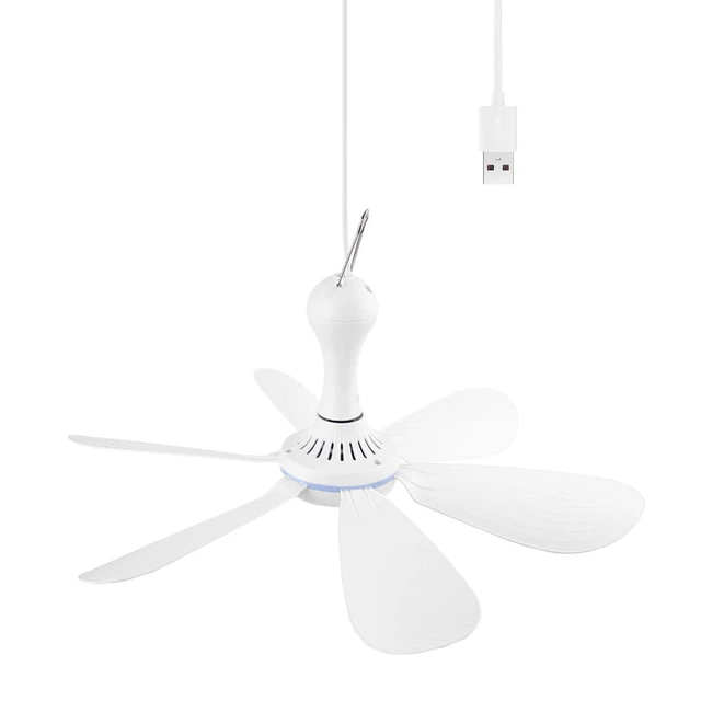 Silent 6 Leaves USB Powered Ceiling Canopy Fan with Remote Control ...