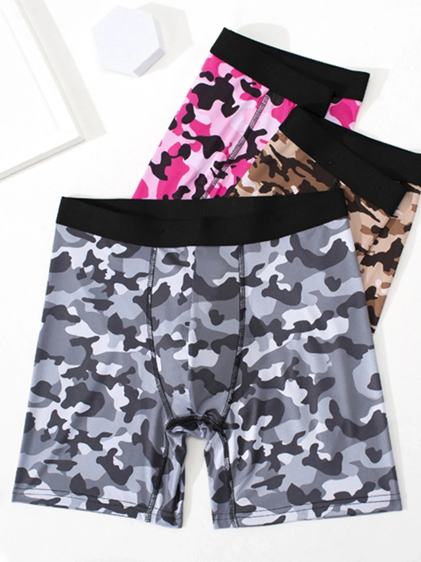 1Pcs Medium Long Styles Men's Style Summer Camouflage Four Cornered ...
