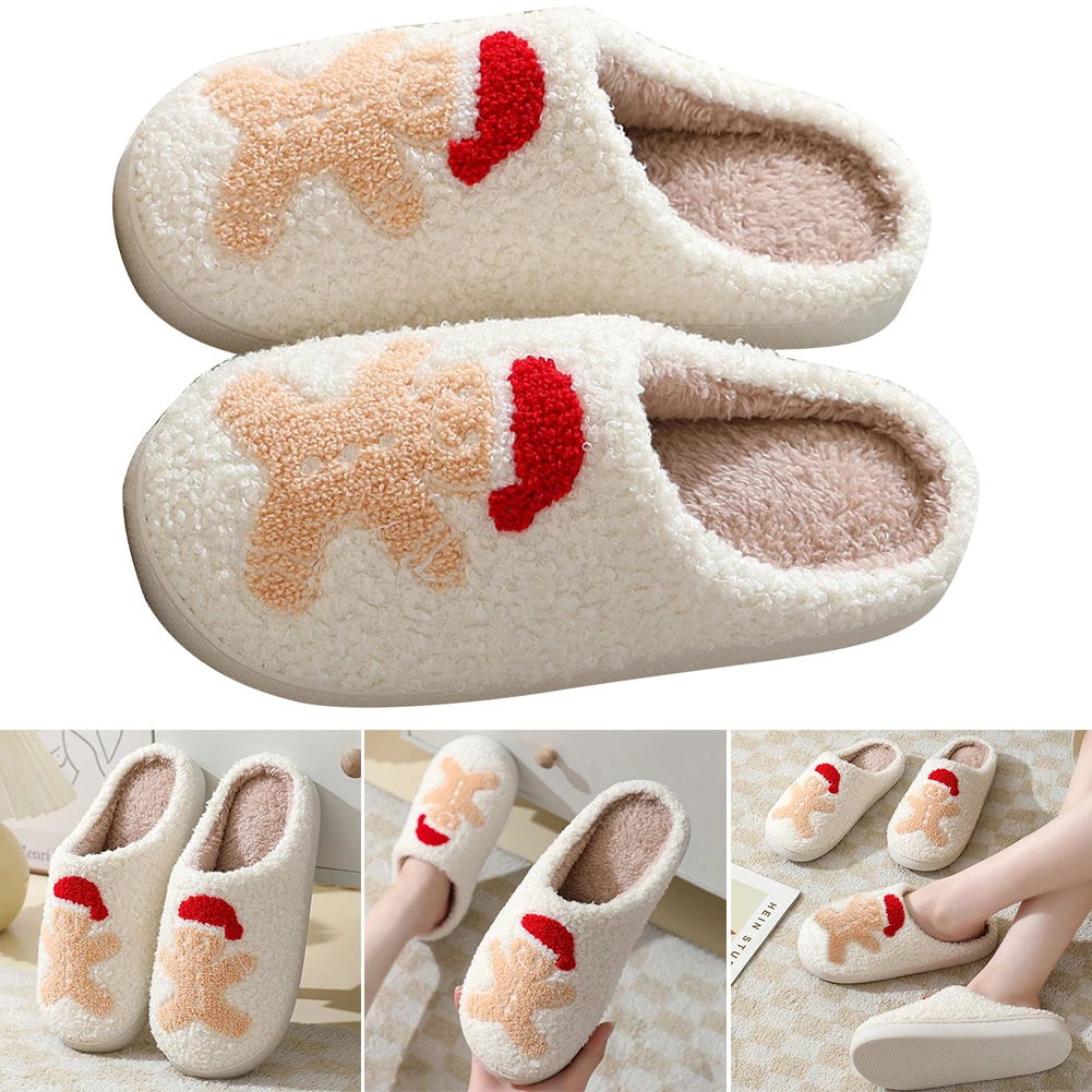 Women-Men-Winter-Warm-Fashion-Cozy-Shoes-Cute-Santa-Slippers-Slip-On ...