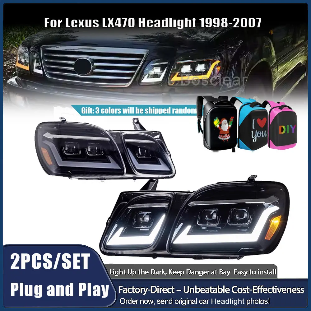 for Lexus LX470 Headlights 1998 1999 2000 2003- 2007 LX 470 Part ...