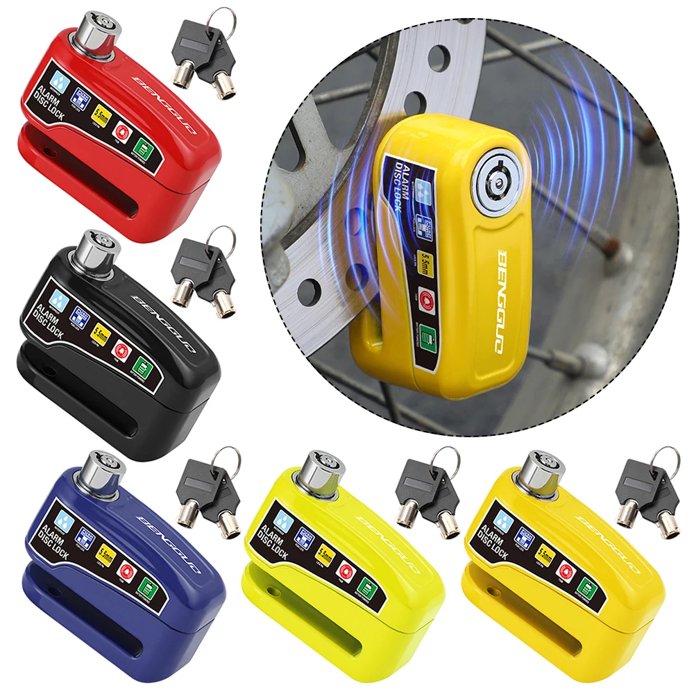 2024 Rechargeable Padlock Motorcycle Alarm Wheel Disk Brake Lock ...