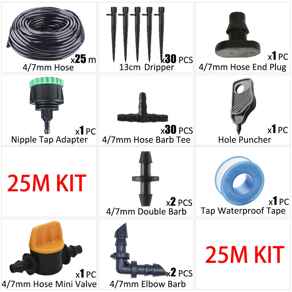 Baduglobal.ro Sistem de irigare prin picurare pentru grădină, furtun de ...