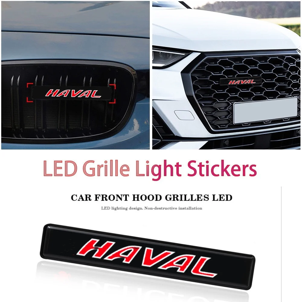 Car-Front-Hood-Grille-LED-Logo-Badge-Decorative-Light-For-Haval-H6 ...
