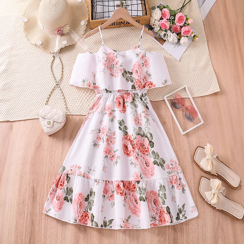 Kids-Casual-Dress-for-Girls-Clothes-Summer-New-Children-Fashion-Floral ...