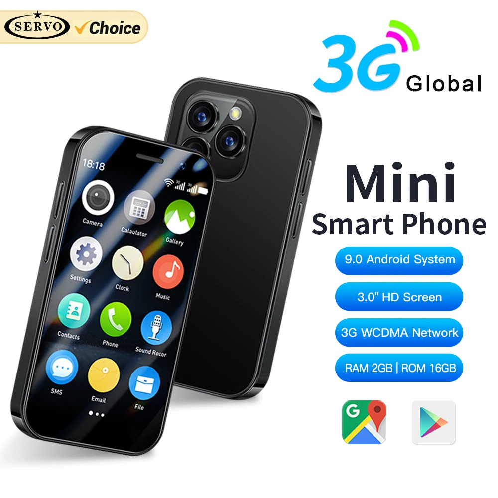 SERVO-Mini-Smart-Phone-3G-Global-Dual-SIM-Card-Android-9-0-OS-2GB-RAM ...