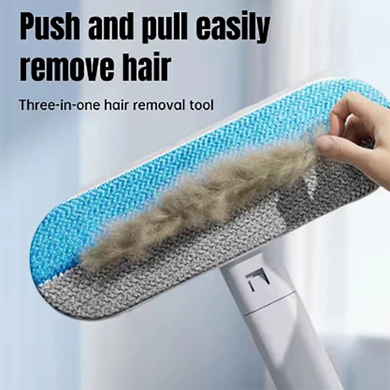 Long handled pet hair removal brush static cat hair cleaning brush ...