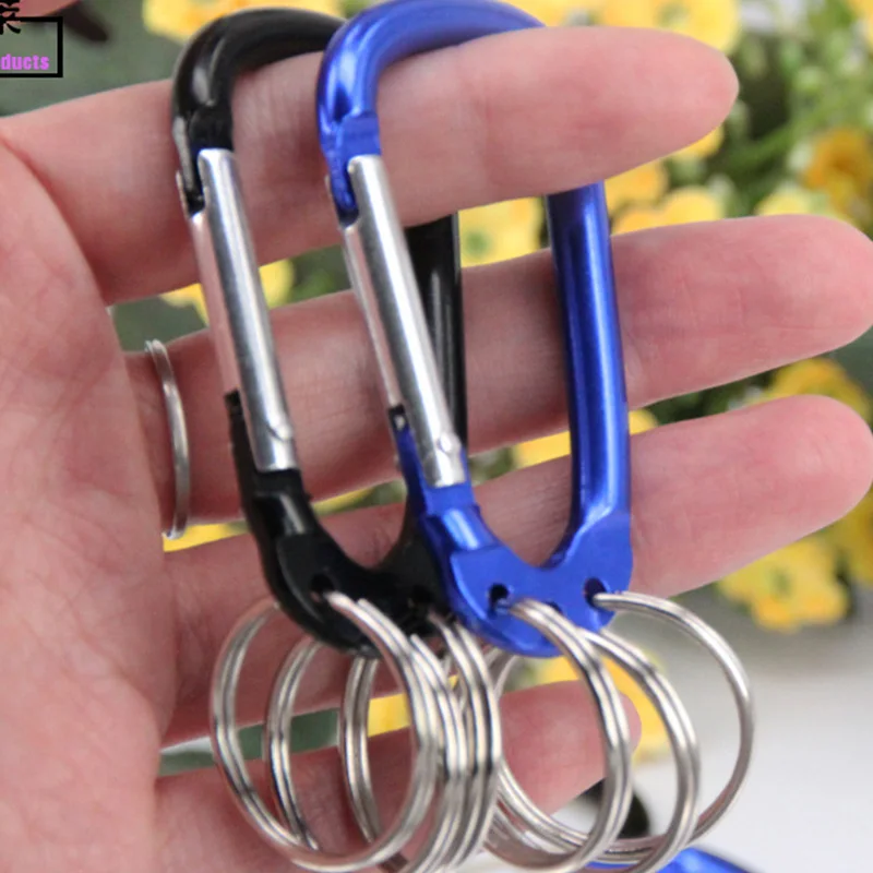 1Pc-Carabiner-Keychain-D-Shape-Aluminum-Alloy-Multifunction-Hook-with-3 ...