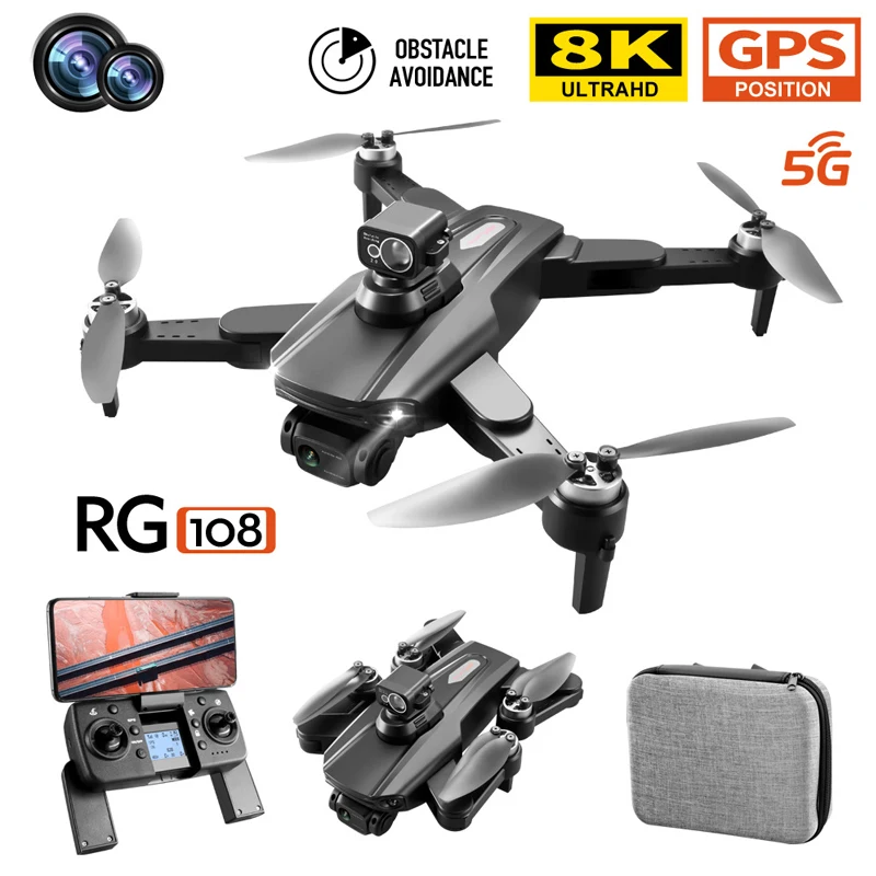RG108-GPS-Drone-8K-High-definition-Dual-Camera-Aerial-Photography-Brushless-Motor-Folding ...