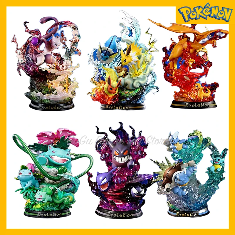 Figura-de-Anime-Pok-mon-Evolution-Eevee-CharizardX-Raichu-Mewtwo ...