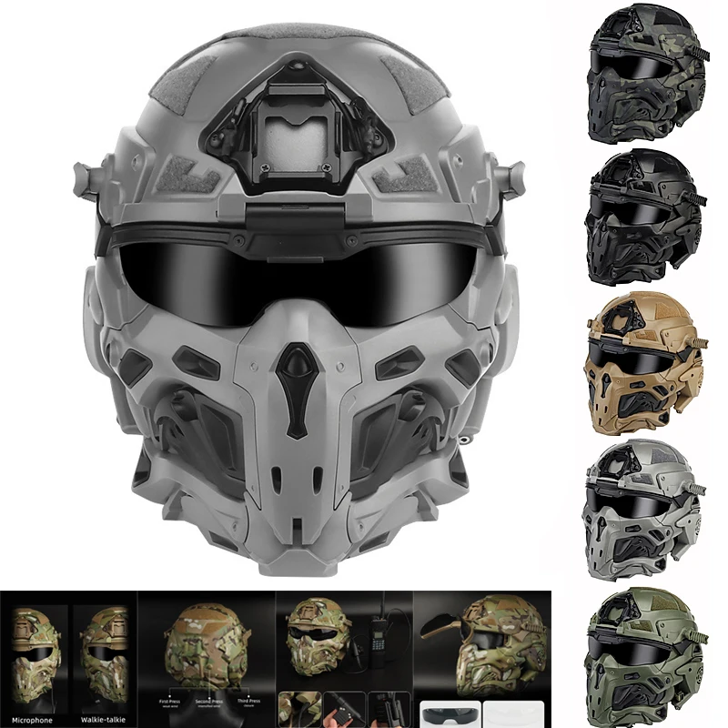 Tactical-Assault-Helmet-Tactical-Mask-With-Fast-Helmet-And-Tactical ...