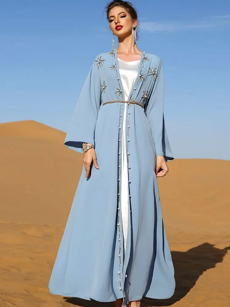 Ramadan-Eid-Fashion-Muslim-Dress-Silky-Soft-Robe-Musulmane-Abaya ...