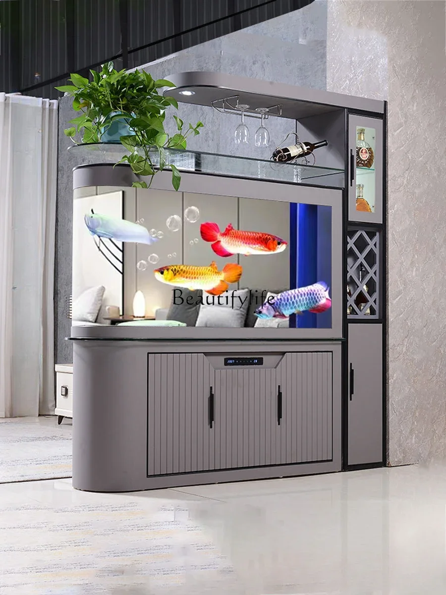 Fish-Globe-Living-Room-Isolation-Screen-Smart-Light-Luxury-Floor-Bottom ...