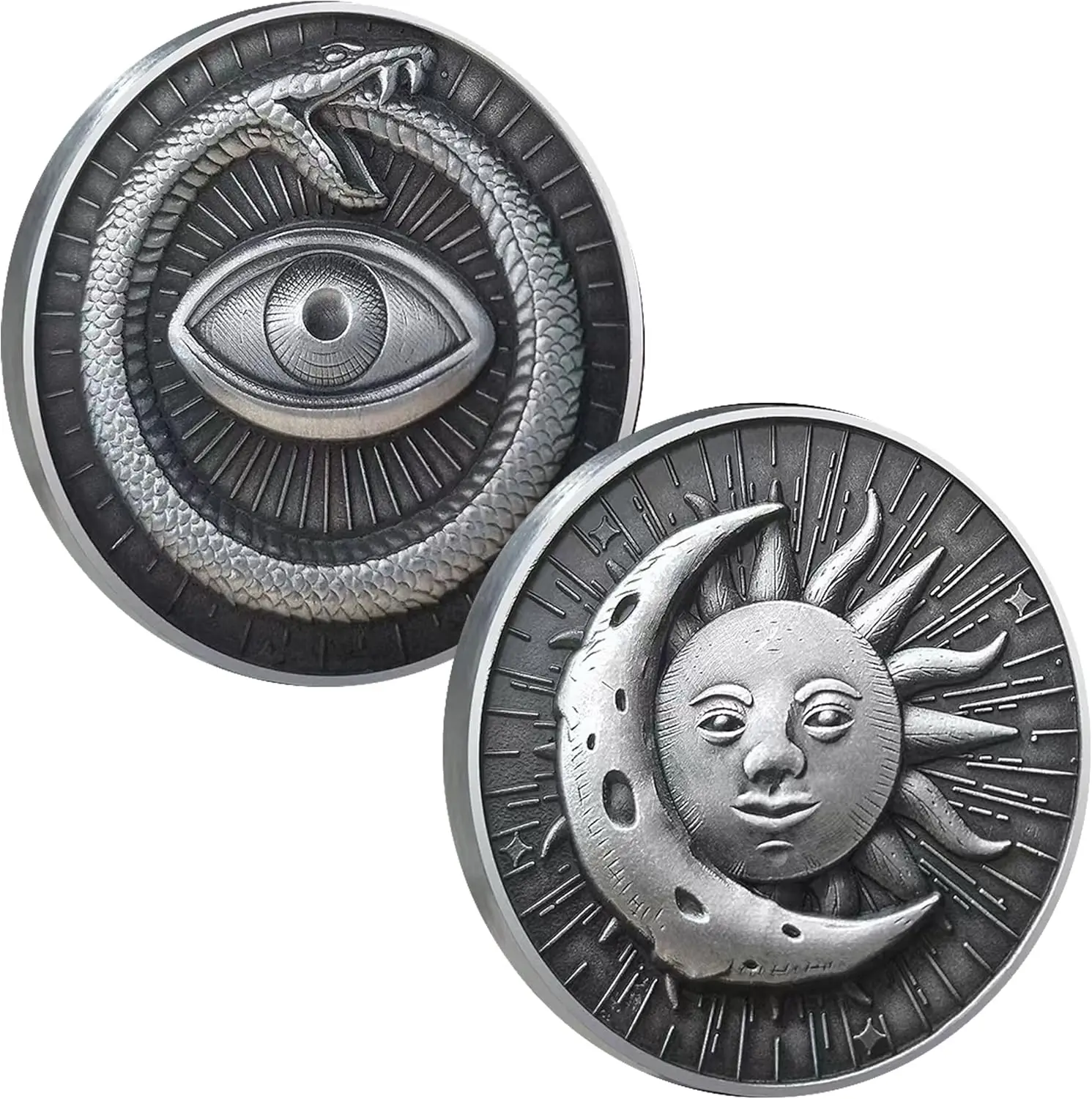 Engraved-Sun-Moon-Ouroboros-and-All-Seeing-Eye-Imagery-Challenge-Coin ...