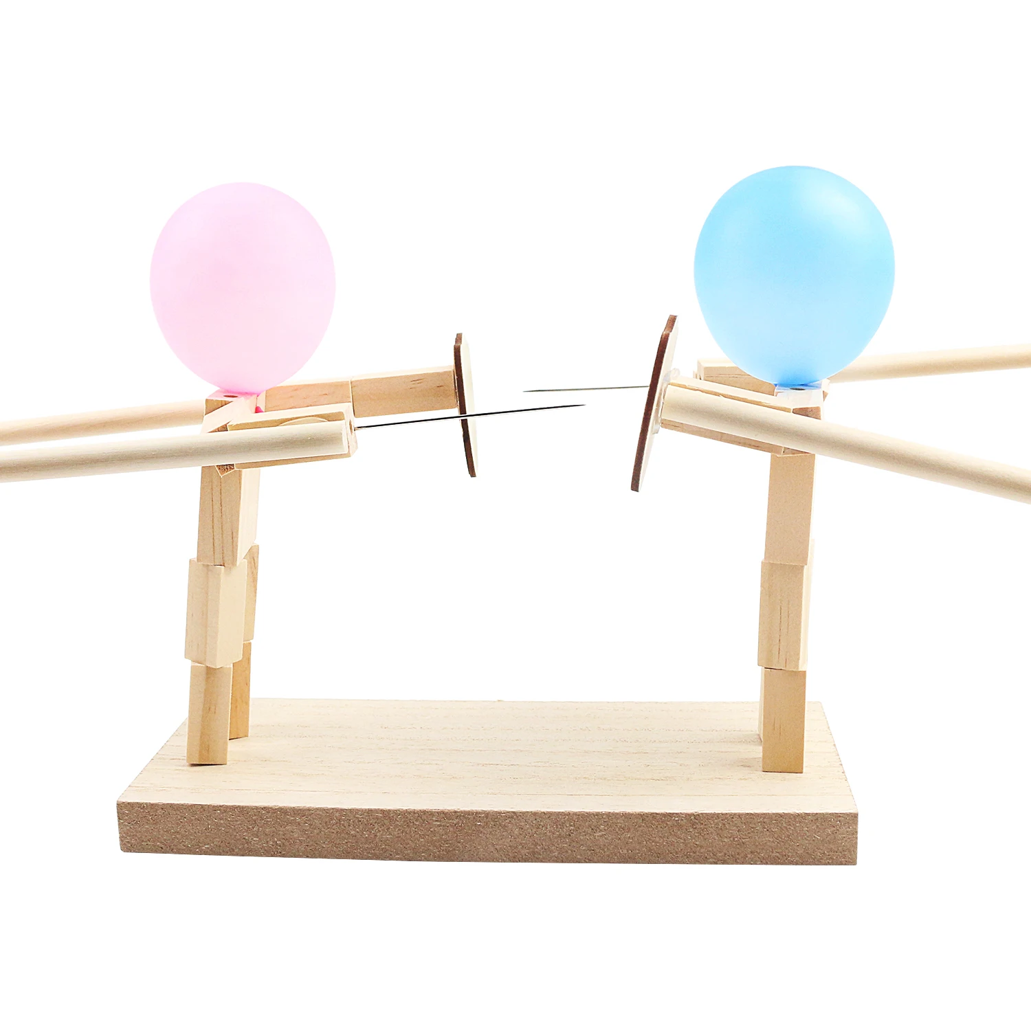 Wooden-interactive-combat-puppet-handcrafted-bamboo-figure-fencing-toy ...