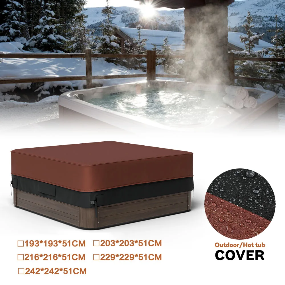 Square-Hot-Tub-Dust-Cover-Cap-swimming-pool-Waterproof-Anti-UV-Outdoor ...