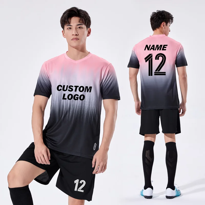 Custom-Men-Cheap-Orange-Color-Football-Shirt-Soccer-Team-Uniform ...