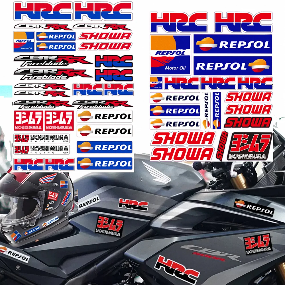 For-HRC-Repsol-Showa-Yoshimura-Helmets-Stickers-Motorcycle-HONDA-Racing ...