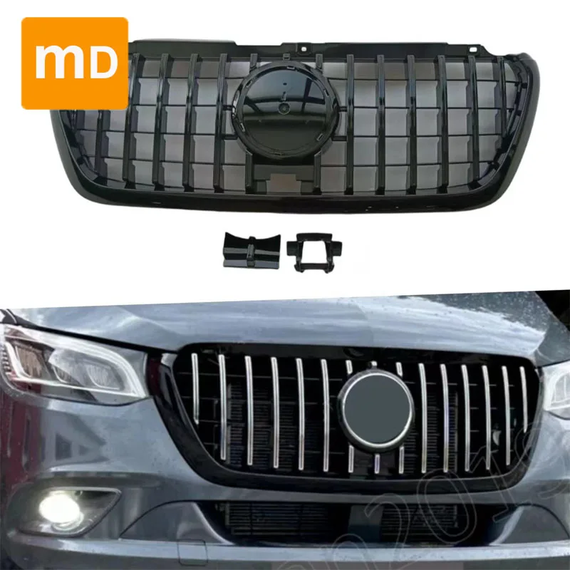 Glossy-Black-Radiator-Grilles-For-2018-2023-Sprinter-W907-modified-GT ...