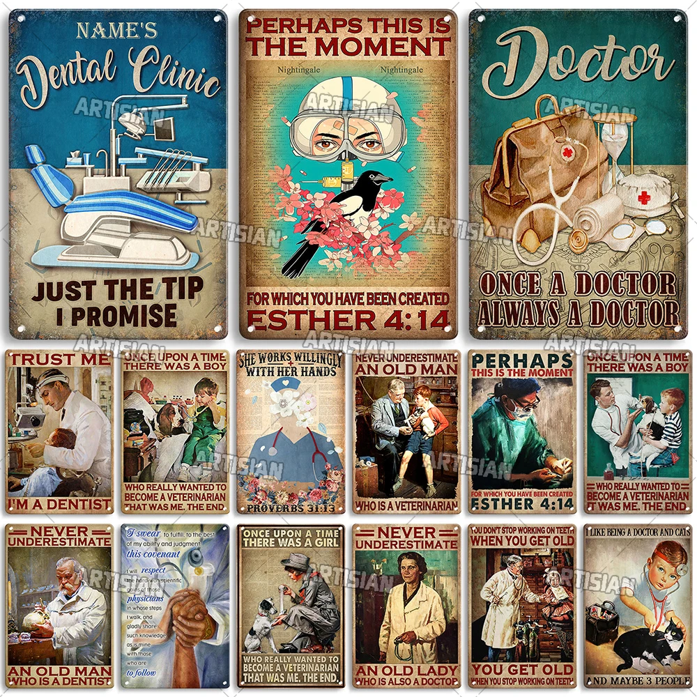 ARTISIAN-Weathered-Doctor-Metal-Poster-Vintage-Metal-Tin-Sign-Man-Cave ...