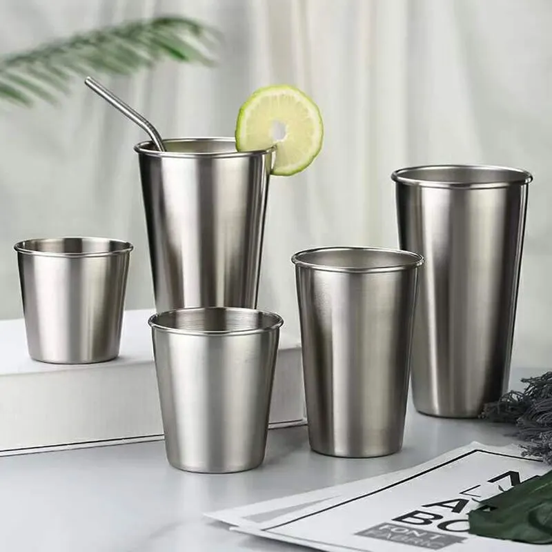 Stainless-Steel-Gold-Cups-300ML-Insulated-Metal-Cup-304-Drinking-Beer ...