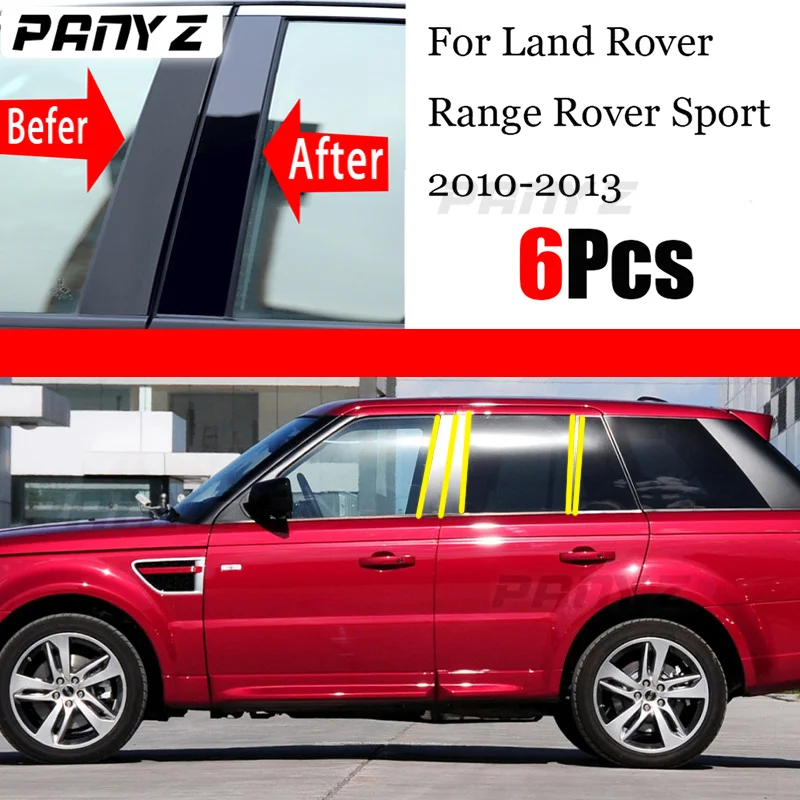 6PCS Gloss Black Polished Pillar Posts Fit For Land Rover Range Rover ...
