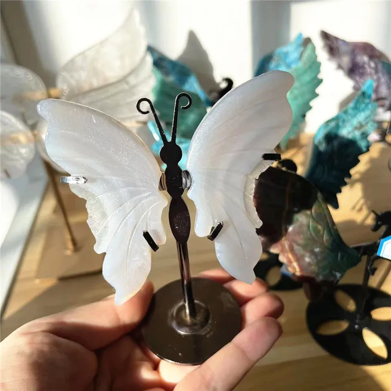 1pc-Natural-Crystal-Wing-Shaped-Stone-Crystal-Butterfly-Wings-Carving ...