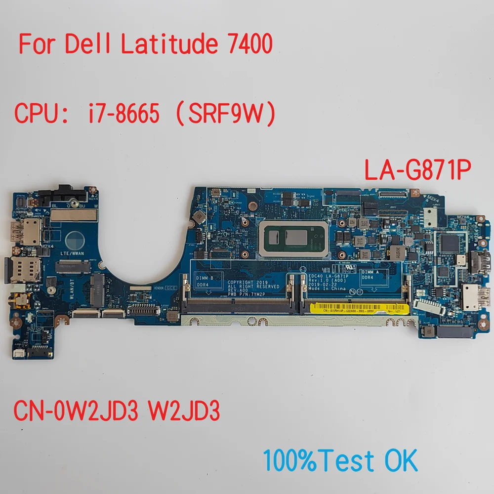 LA-G871P-For-Dell-Latitude-7400-Laptop-Motherboard-With-CPU-i5-i7-CN ...