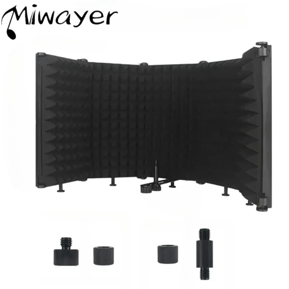 Miwayer-Adjustable-3-5-Panel-Microphone-Isolation-Shield-Foldable ...
