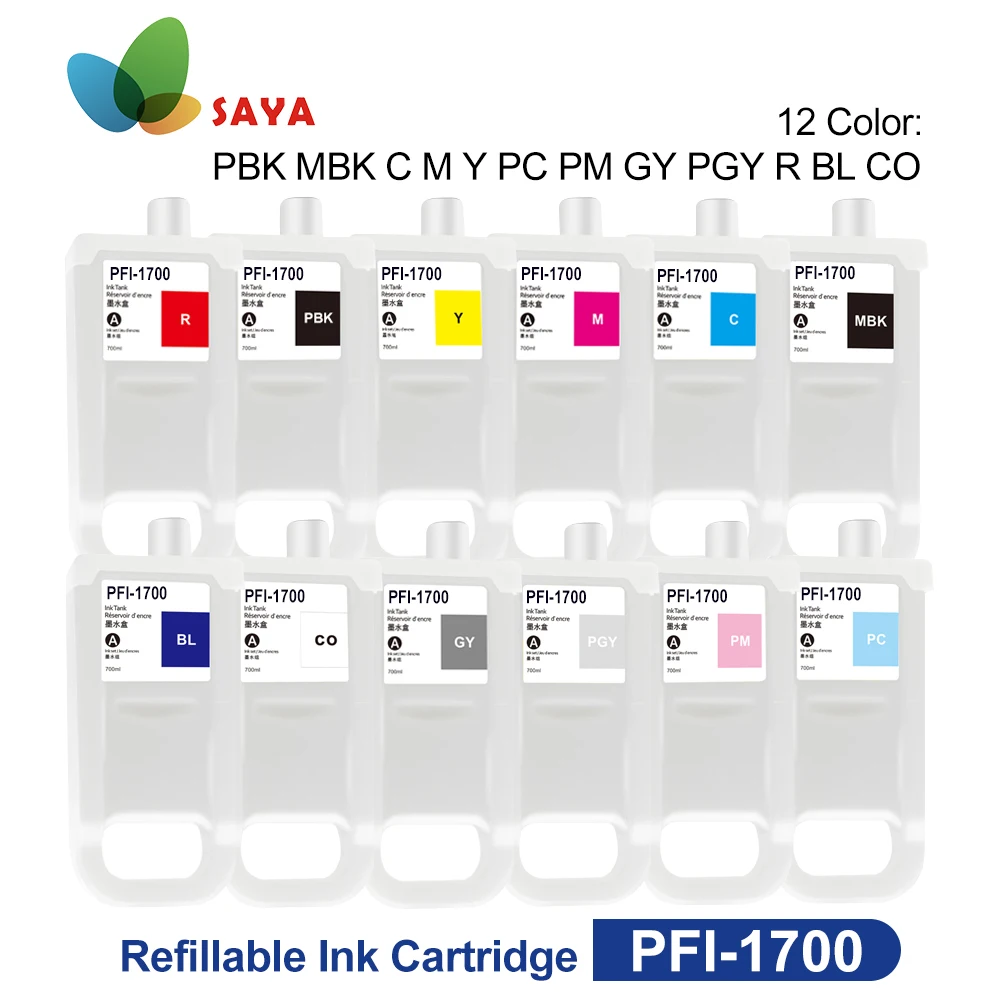 PFI-1700-PFI1700-Refillable-Ink-Cartridge-With-Chip-For-Canon-PRO-2000 ...