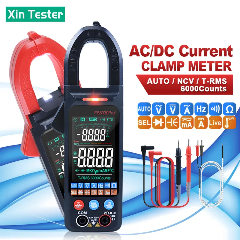 Xin Tester Digital Clamp Meter Dc Ac Current 400a Ammeter Large Color ...