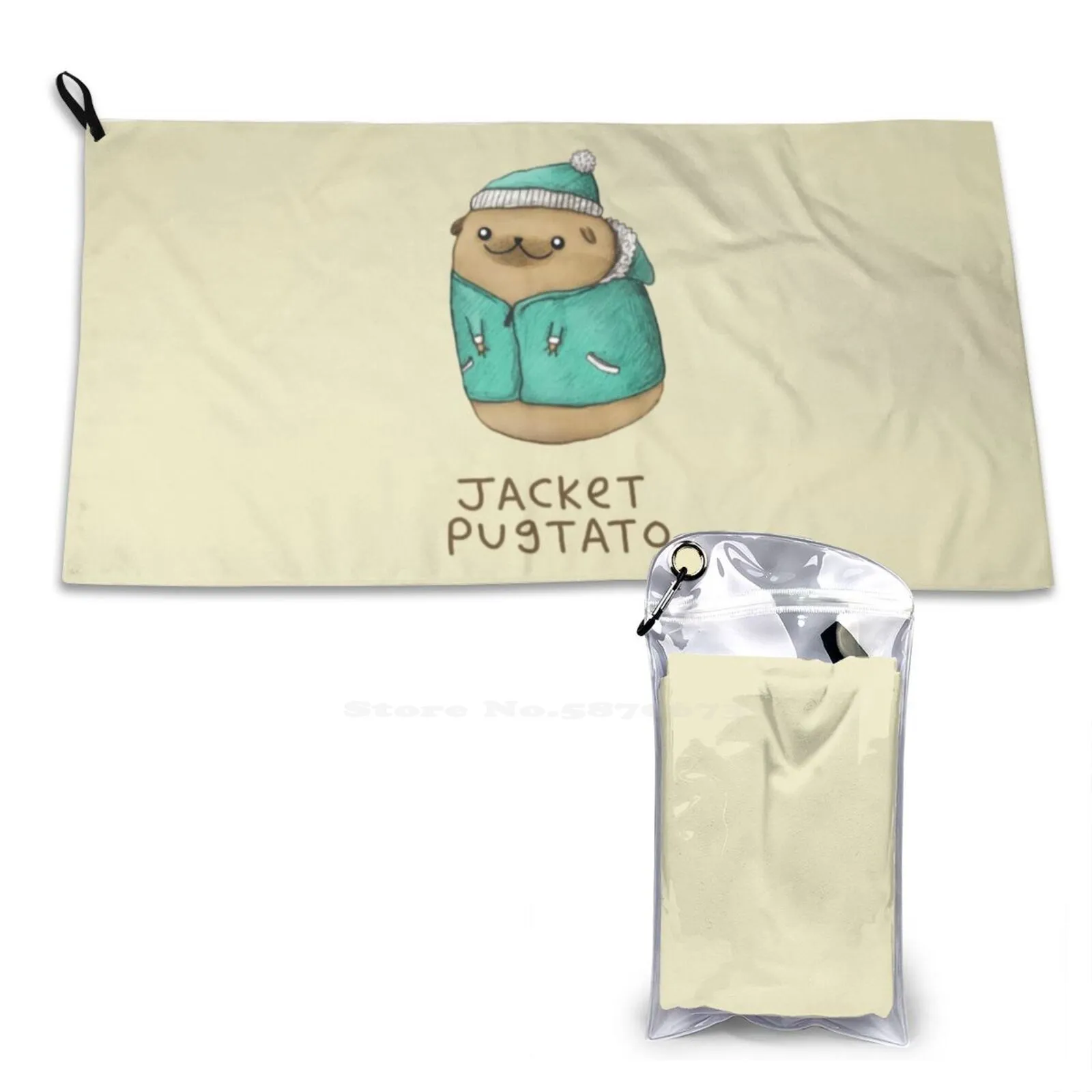 Jacket-3D-Print-Bath-Towel-Strong-Water-Absorption-Potato-Tater-Spud ...