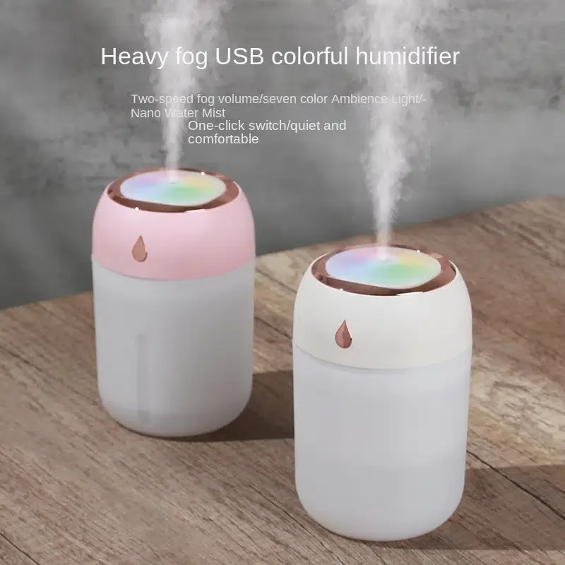 Mini Humidifier, 220ml/330ml,Small Cool Mist Humidifier, USB Personal ...
