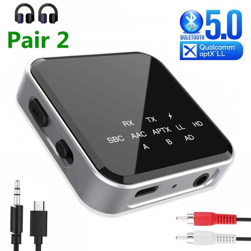 Bluetooth-Receiver-Transmitter-BT-5-2-Aptx-HD-LL-Adaptive-RCA-3-5mm ...