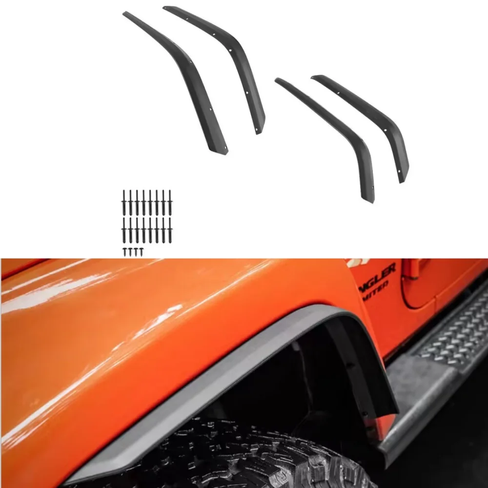 Front-Rear-Fender-Flares-Extensions-Set-Fits-For-Jeep-Wrangler-JK-2007 ...