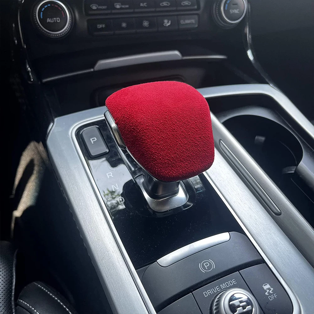 Weichem Wildleder Leder Schaltknauf Abdeckung Trim Ersatz Teile Fur 2018 2019 2020 2021 2022 KIA Stinger Rot schwarz Stil AliExpress