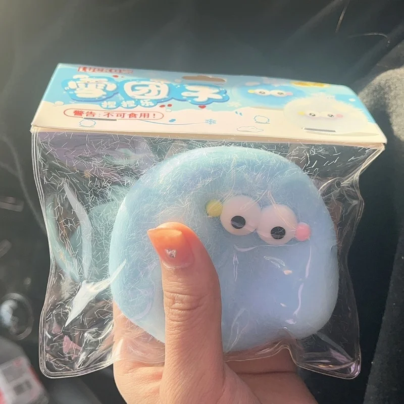 Hot Sales Handmade Flocking Fluid Snowball Stress Relief Squishy Toy ...