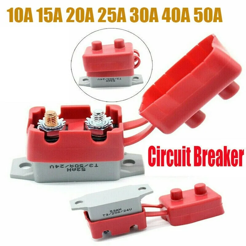 10-50A-AMP-12V-Circuit-Breaker-Cover-Dual-Battery-Fuse-Automatic-Auto ...