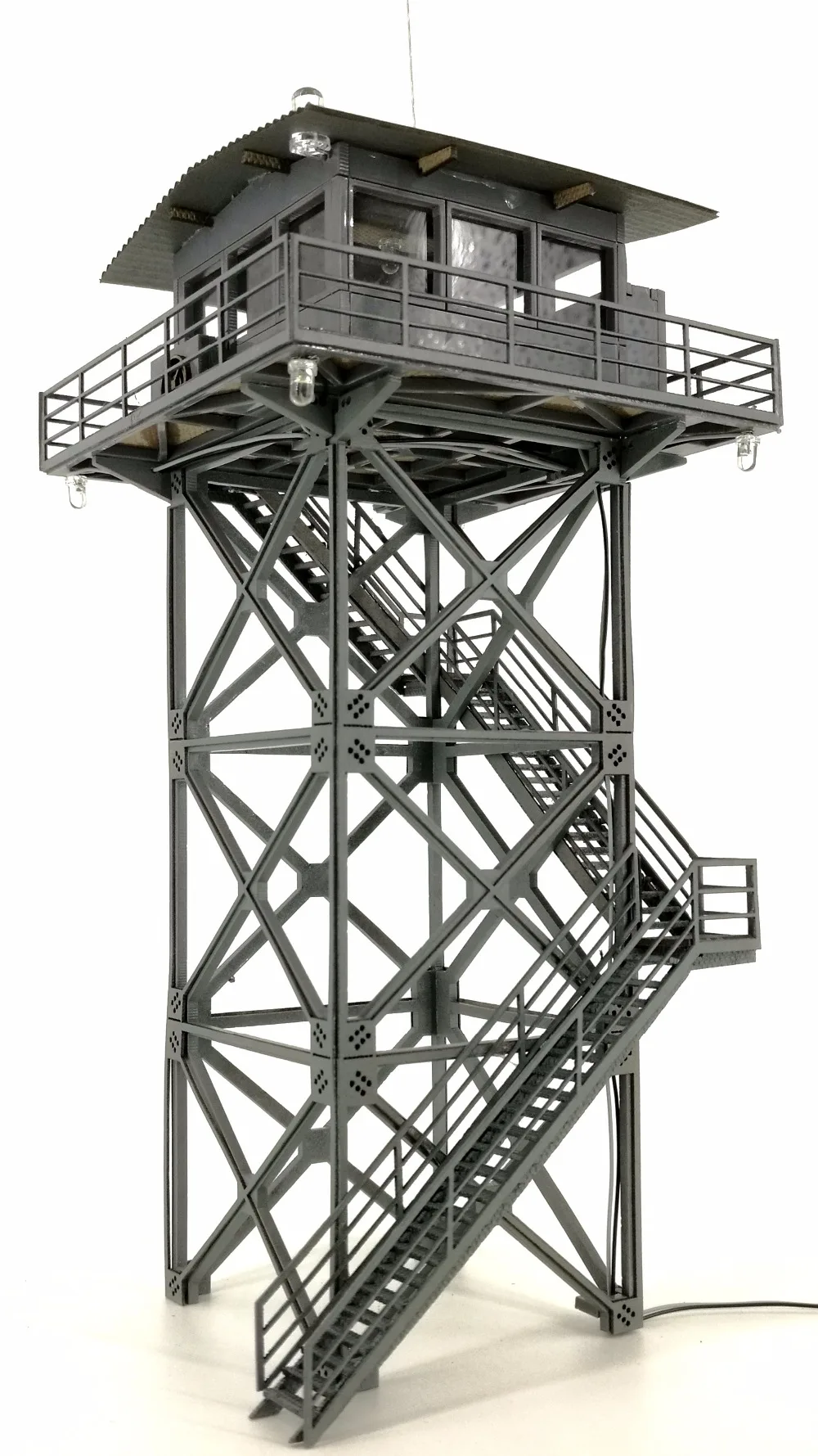 1-87-HO-Scale-Model-Train-DIY-Control-Tower-Architectural-Sand-Table ...