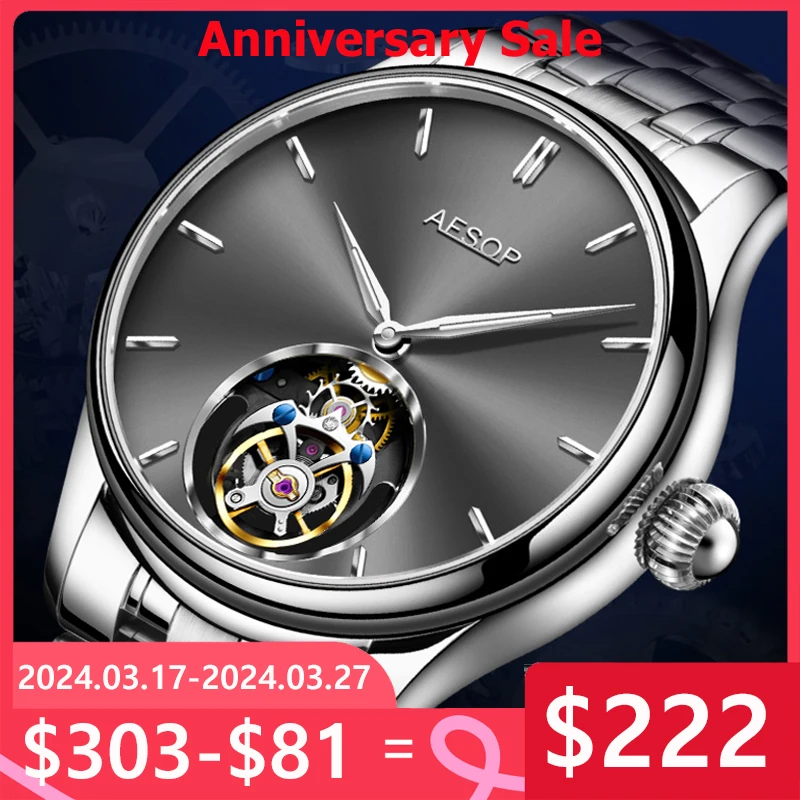 AESOP-100-Real-Flying-Tourbillon-Skeleton-Watch-for-Men-Hollow-Mechanical-Wristwatches-Male ...