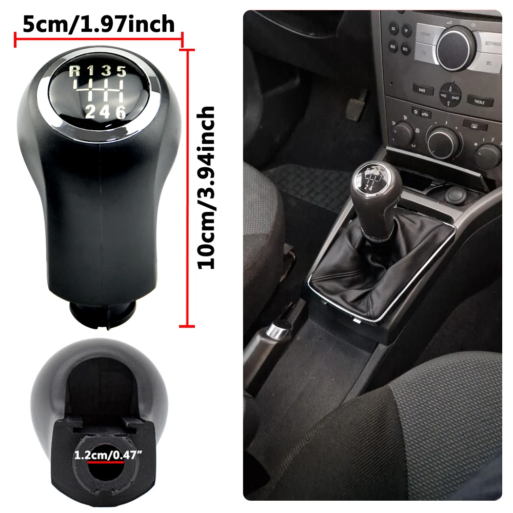 5-6-Speed-For-OPEL-ASTRA-H-Gear-shift-knob-Stick-Lever-Handle-Leather ...