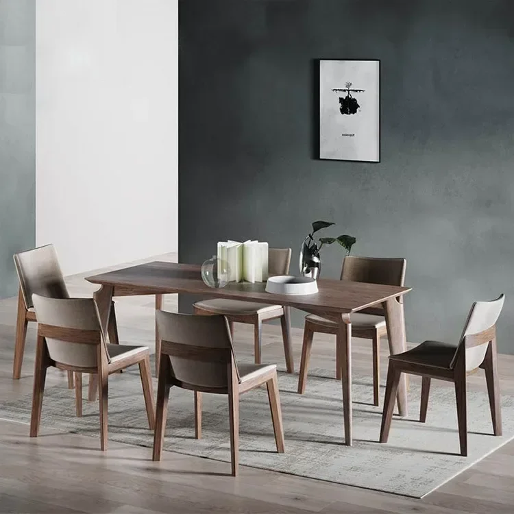 New-Scandinavian-Modern-Designs-Wooden-Chairs-And-Table-Rectangular-MDF ...