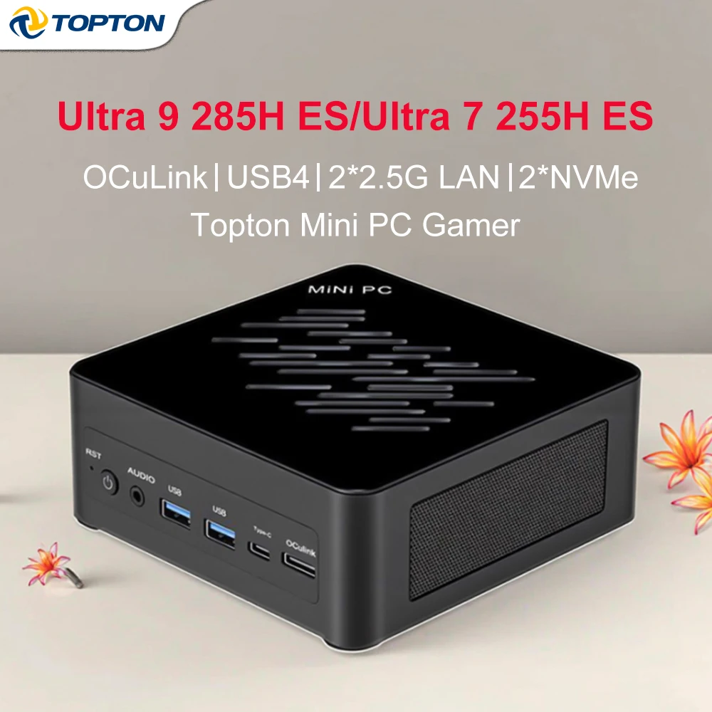 Topton Mini PC Gamer Intel Ultra 9 285H ES/Ultra 7 255H ES, High ...