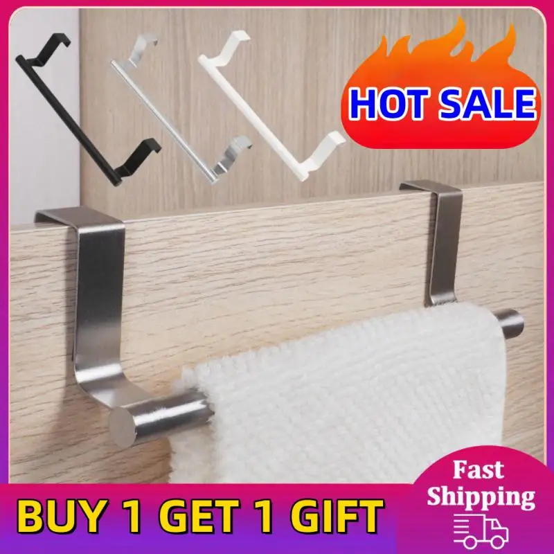 Wall-Mounted-Towel-Rack-Over-Door-Towel-Bar-Hanging-Holder-Stainless ...