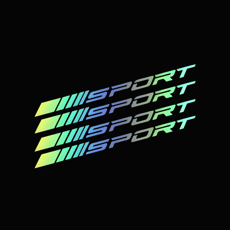 Fashion 4pc Car Stickers Wheels Rims Sport Racing DIY Stripes ...
